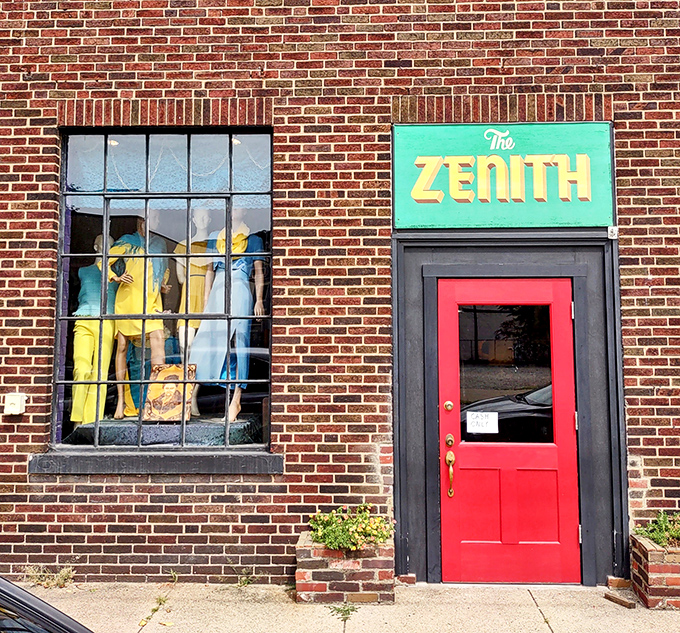 The turquoise sign beckons like a portal to another dimension&mdash;one where vegetarian food and vintage treasures coexist in perfect harmony.