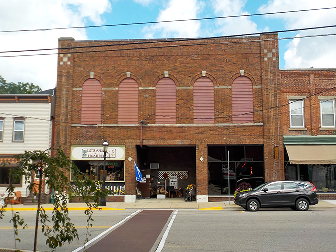 Historic brick buildings line Allegan's downtown, where time seems to slow down just enough to let you appreciate the architectural details that modern strip malls forgot.