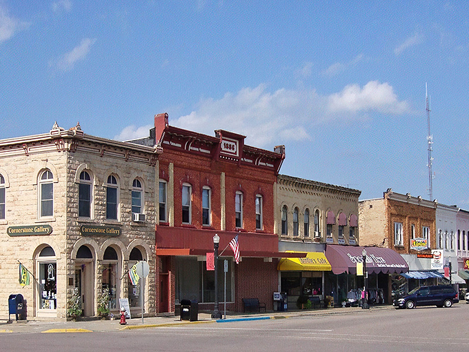 Baraboo's historic downtown square features beautifully preserved buildings that whisper stories of a time when text messages were called "letters" and Amazon was just a river.