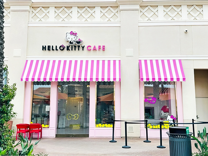 The pink-and-white striped awning isn't just a design choice&mdash;it's a portal to a world where adulthood takes a delightful vacation. Welcome to kawaii paradise.