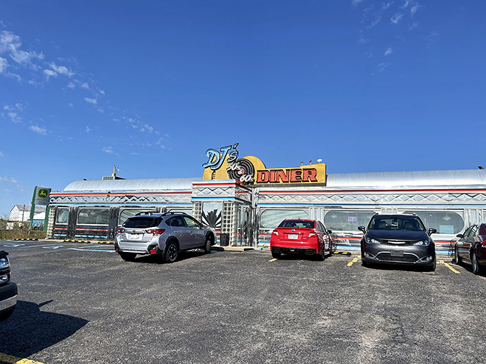 Time travel comes with chrome trim and neon lights at DJ's 50's & 60's Diner, where that gleaming yellow Chevy isn't just decoration&mdash;it's your first clue you've arrived somewhere special.