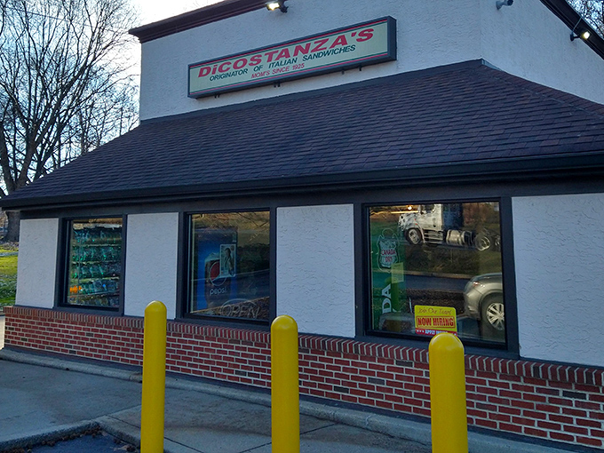 The unassuming exterior of DiCostanza's might not stop traffic, but locals know this modest building houses sandwich artistry worth any detour.