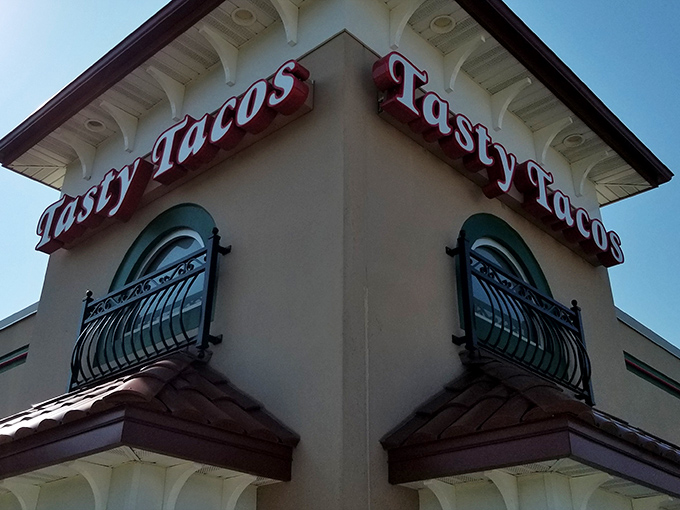 The modest exterior of Tasty Tacos belies the culinary treasures within&mdash;like finding a diamond mine disguised as a garden shed.