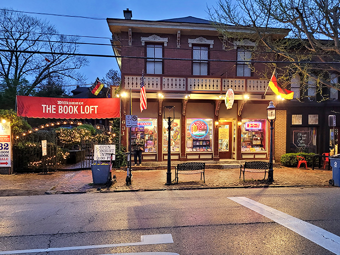 Those iconic red awnings aren't just for show—they're literary bat signals calling bibliophiles to their happy place in German Village.