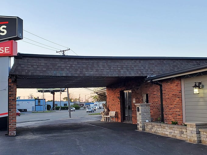A modest brick exterior belies the culinary treasures within&mdash;Mr. Paul's neon sign stands as a beacon for prime rib pilgrims on rainy Michigan nights.