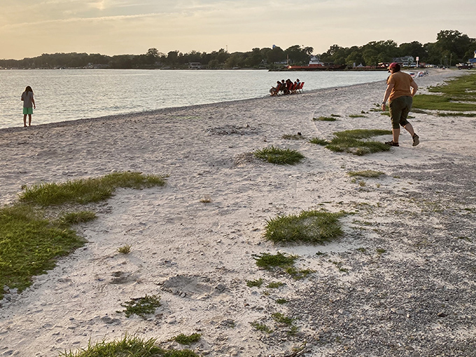The perfect marriage of land and lake &ndash; smooth stones stretching toward Lake Erie's horizon while visitors stroll along nature's masterpiece of polished pebbles.