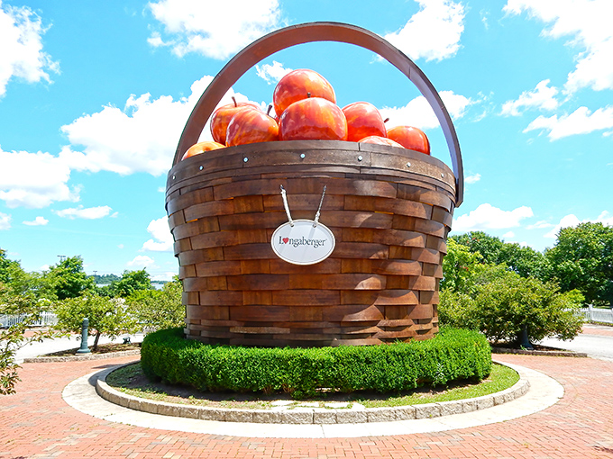 Behold the basket that ate Manhattan! This wooden wonder makes you feel like you've shrunk in some mad scientist's laundry mishap.