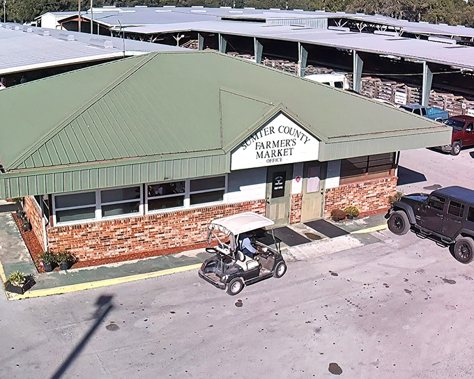 The green-roofed headquarters of treasure hunting adventures. Webster's Farmers Market stands like a humble castle where bargain royalty reigns every Monday.