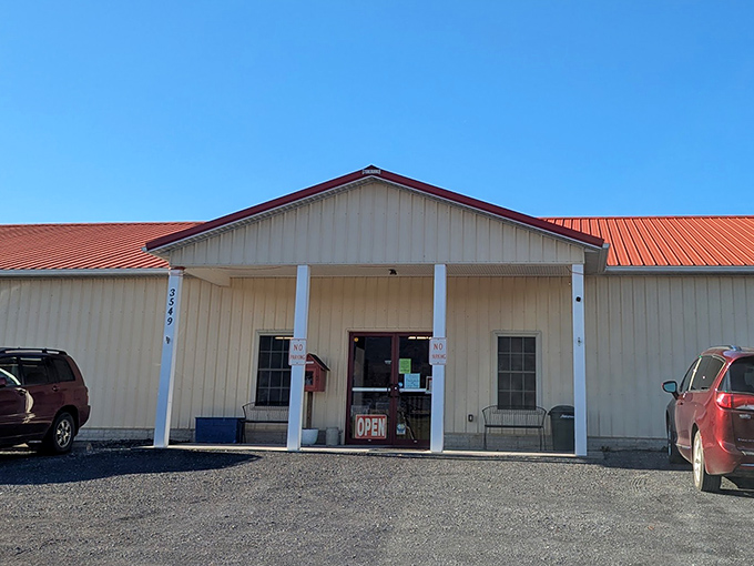 The unmistakable roadside welcome to treasure-hunting paradise. That couch might just be someone's next great conversation piece!