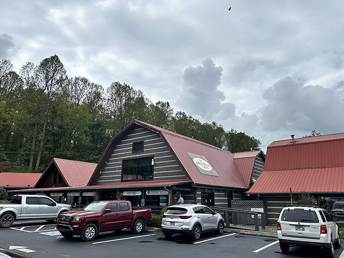 The rustic barn-style exterior of Apple Valley Mountain Village isn't just Instagram-worthy&mdash;it's a promise of authentic mountain comfort food waiting inside.