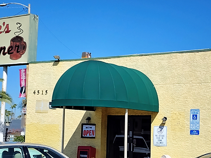 That classic diner sign promises comfort food adventures that'll make your taste buds sing with joy. 