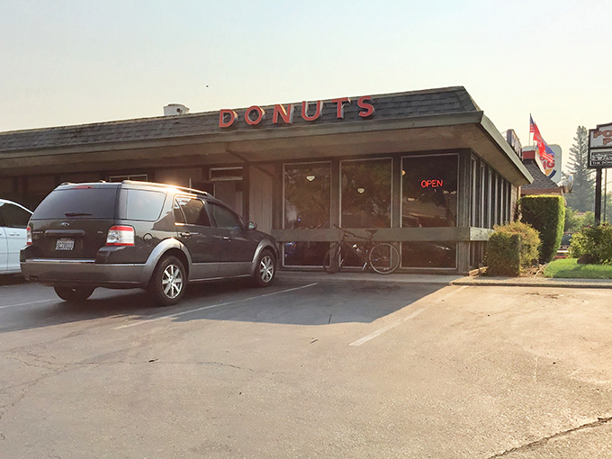 The unassuming exterior of The Donut Nook in Chico hides culinary treasures that would make Homer Simpson weep with joy.