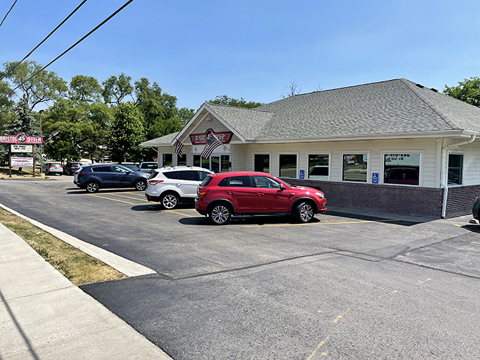 The unassuming exterior of Bristol 45 Diner proves once again that culinary treasures often hide in plain sight along Wisconsin's highways.