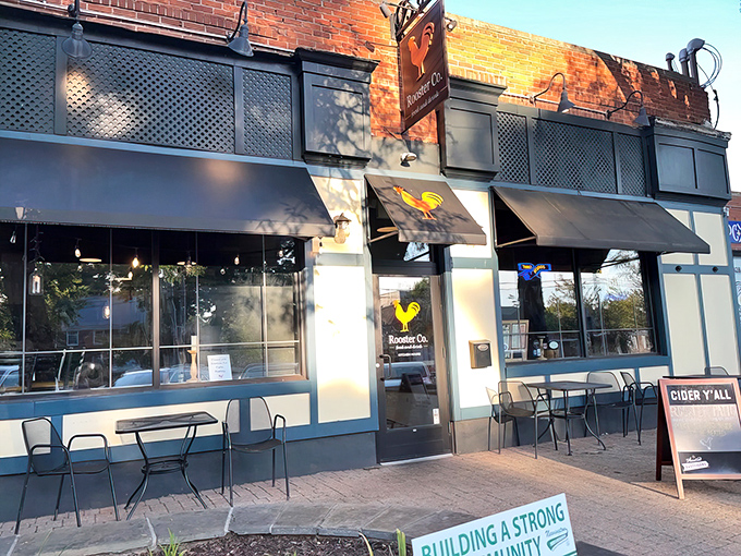 The iconic rooster sign welcomes hungry visitors to this Newington gem, where comfort food gets the gourmet treatment it deserves.