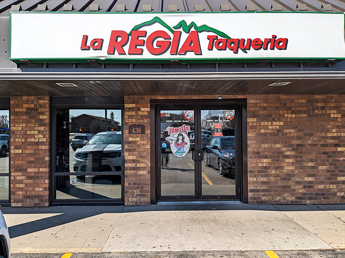The unassuming storefront hides culinary treasures within. Like finding a diamond in Iowa's cornfields, La Regia's modest exterior belies the flavor explosion waiting inside.