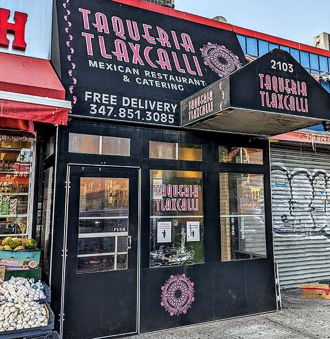 The unassuming storefront of Taqueria Tlaxcalli might not scream "destination restaurant," but New Yorkers know better than to judge a taco by its awning.
