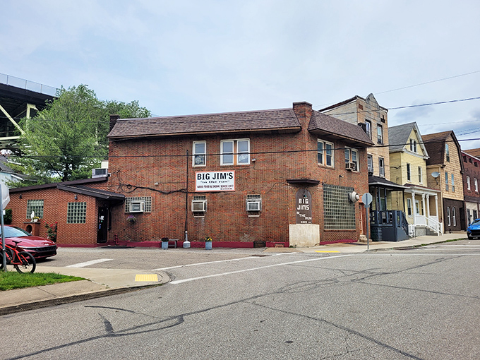 The unassuming brick exterior of Big Jim's hides culinary treasures that would make even the most jaded food critic weep with joy.