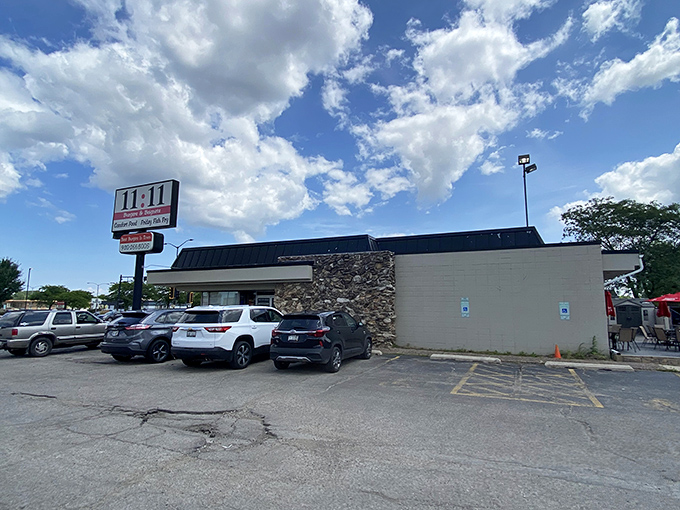 The unassuming exterior of 11:11 Burgers & Beignets proves once again that in Wisconsin, culinary treasures often hide in plain sight.