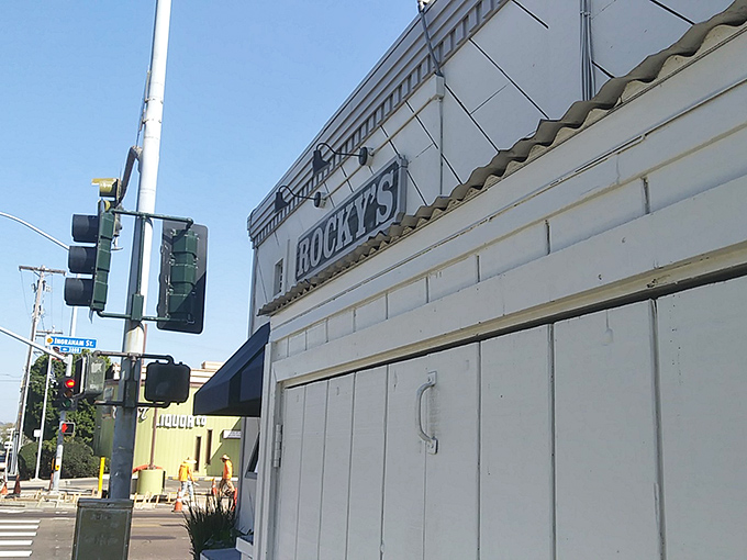 The unassuming exterior of Rocky's Crown Pub hides burger greatness within. Like finding a diamond in a strip mall, this Pacific Beach institution promises delicious simplicity.
