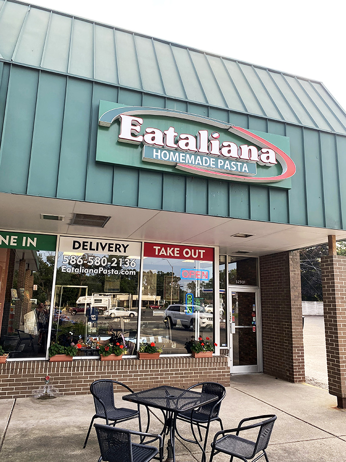 The unassuming green awning of Eataliana beckons pasta pilgrims from across Michigan. Strip mall location, Michelin-star worthy pasta.