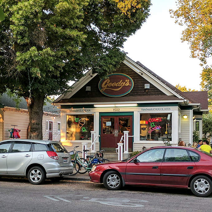 Nostalgia has an address! Goody's charming exterior beckons with promises of sweet memories and even sweeter treats.