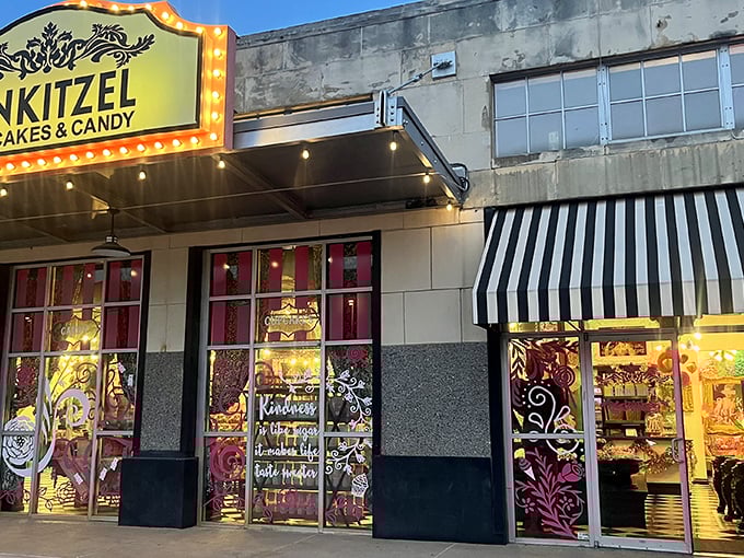 The marquee-lit storefront beckons like a pink beacon of sugary salvation in Bricktown. Sweet dreams are made of this!