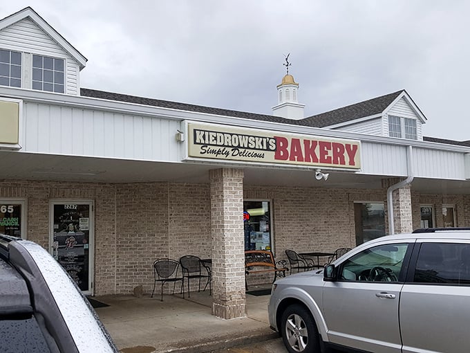 The unassuming storefront hides a wonderland of baked treasures. Like finding a secret passage to dessert nirvana, Kiedrowski's modest exterior belies the magic within.