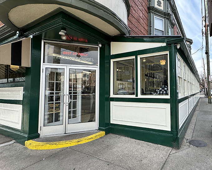 The green and white fa&ccedil;ade of Famous 4th Street Delicatessen stands like a beacon of culinary tradition on a Philadelphia corner, promising delicious memories in the making.