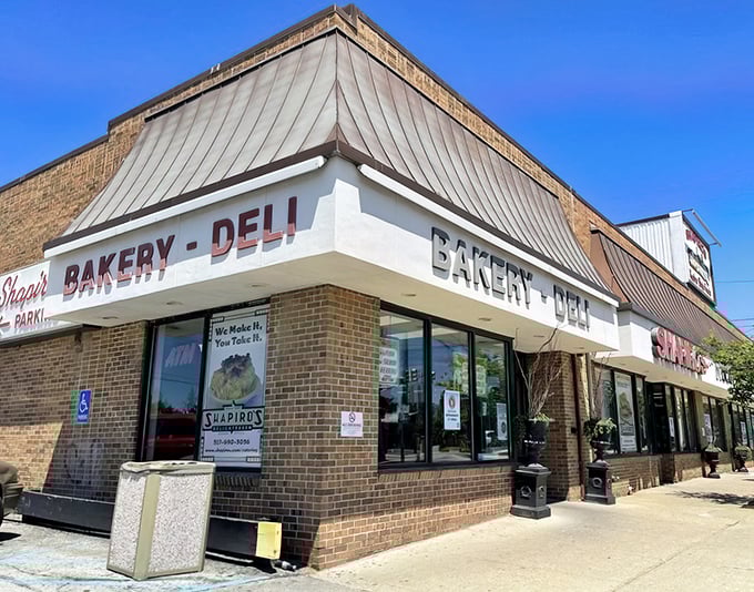 The corner brick building with its distinctive "BAKERY - DELI" signage stands like a beacon of hope for the sandwich-deprived masses of Indianapolis.