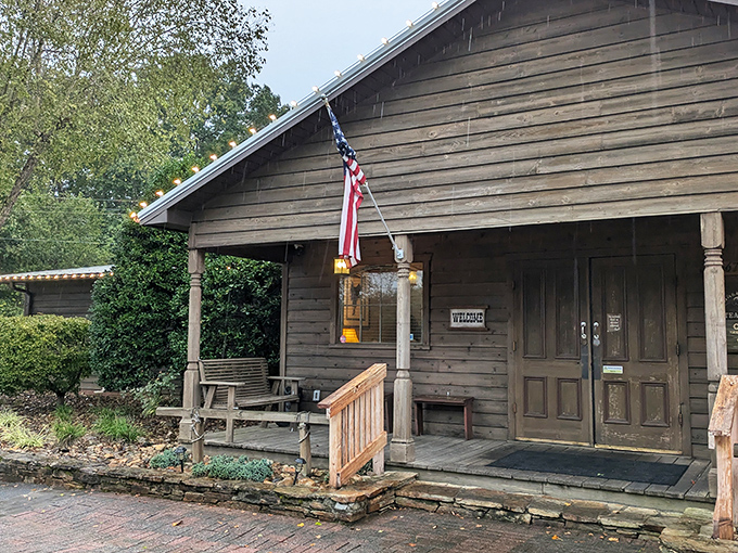 The rustic wooden exterior of Lineberger's promises no pretension&mdash;just the quiet confidence of a place that knows its steaks are the real stars.