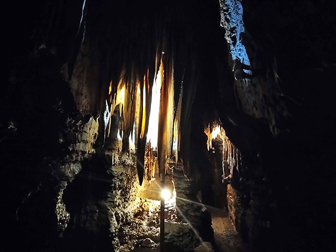 Nature's light show illuminates these ancient formations, creating a cathedral-like atmosphere that makes even non-believers whisper in reverence.
