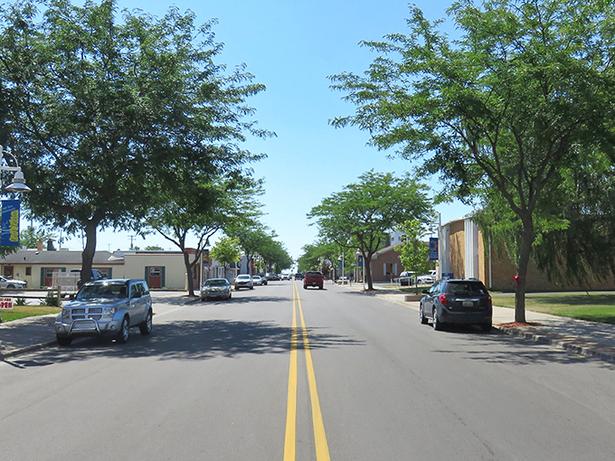 Newman Street welcomes visitors with its classic small-town charm. Leafy trees provide perfect shade for window shopping on summer afternoons.