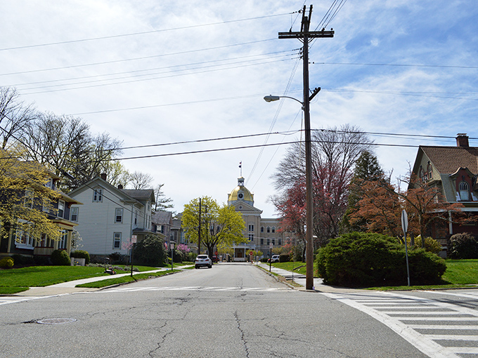 Main thoroughfares in Hackettstown offer that perfect small-town feel with modern conveniences. Blue skies frame the landscape where chocolate-scented air occasionally wafts through open car windows.