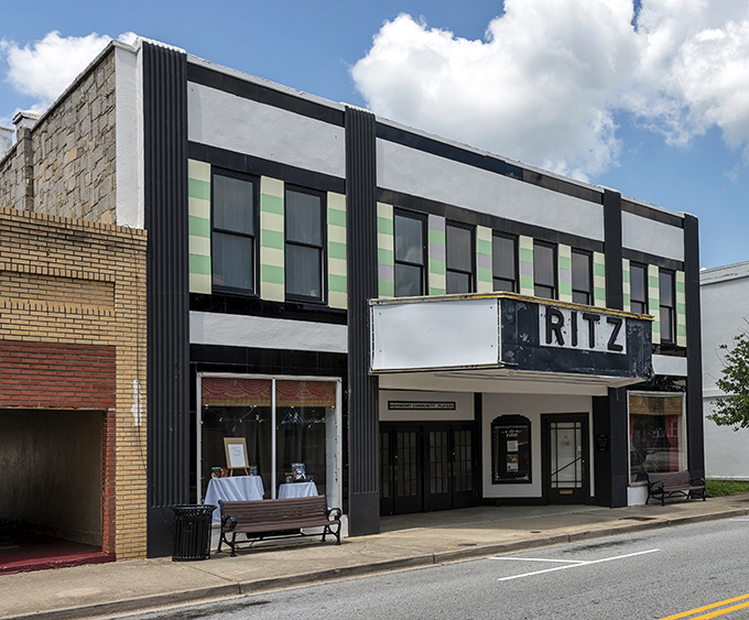 The historic Ritz Theater marquee stands as a beacon on Main Street, promising entertainment the way it used to be&mdash;without smartphone interruptions.