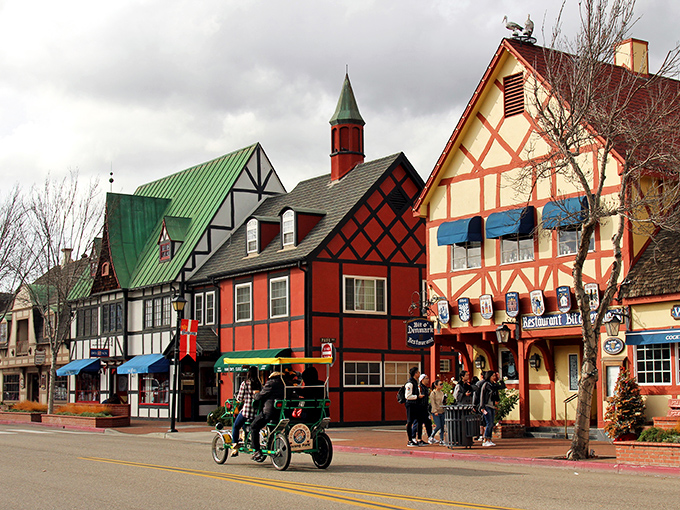 Fairytale architecture isn't just for storybooks. Solvang's colorful half-timbered buildings transport you to Denmark faster than any passport could.