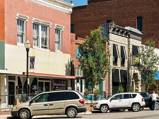Downtown Milledgeville showcases its vintage charm with a classic Coca-Cola sign that's been tempting passersby since long before Instagram made nostalgia cool.