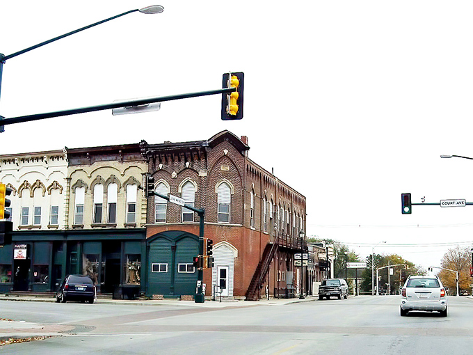Winterset's historic downtown looks like a movie set&mdash;because it actually was one. These brick facades have stories to tell, if only walls could talk.