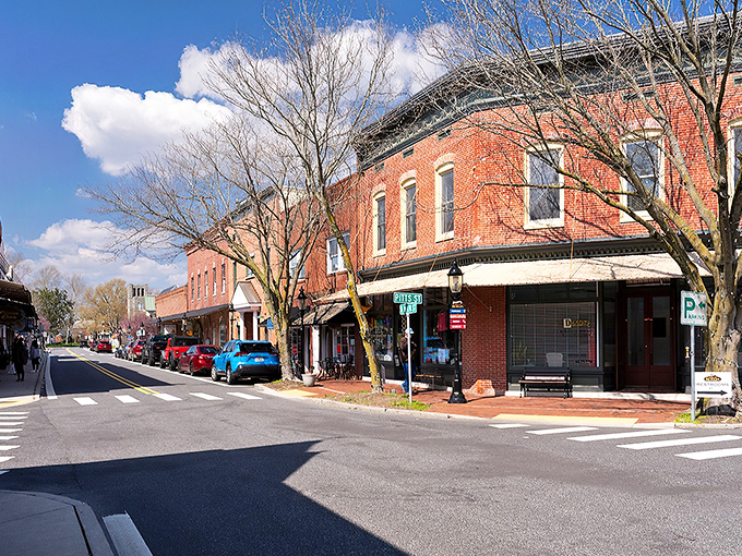 Main Street Berlin looks like it was plucked straight from a Norman Rockwell painting, with historic brick buildings that have witnessed generations of small-town life.
