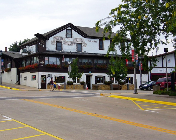 Downtown New Glarus welcomes visitors with its unmistakable Swiss charm &ndash; like stepping into a European postcard without the jet lag.