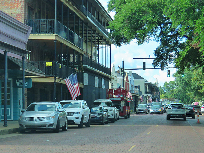 Front Street's historic buildings with their wrought-iron balconies look like they're auditioning for a Southern remake of "Midnight in Paris."