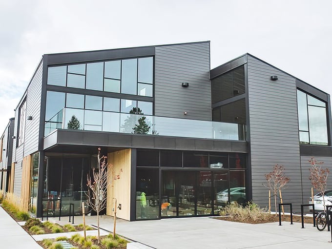 Modern architecture meets mountain charm in this sleek steakhouse that redefines Central Oregon dining expectations.