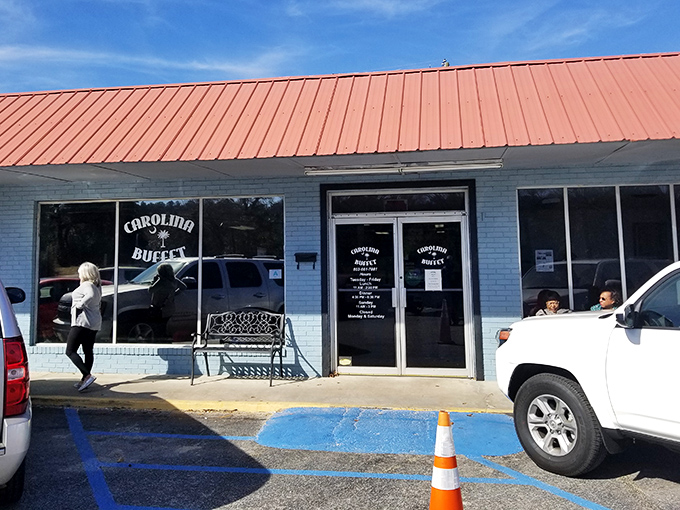 The unassuming blue exterior with its distinctive orange-red roof is the culinary equivalent of finding money in your old jacket pocket &ndash; an unexpected delight awaits.