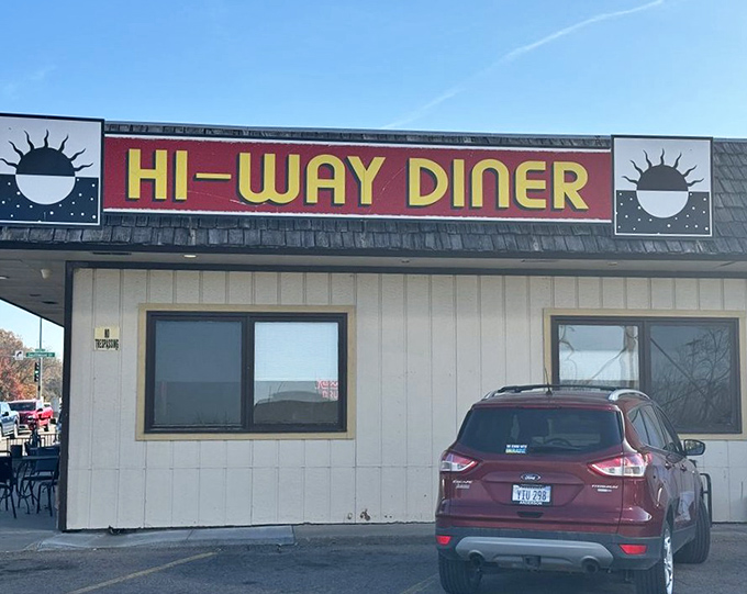 The stone exterior of Hi-Way Diner stands like a time capsule along Highway 2, promising comfort food that's outlasted countless food trends.