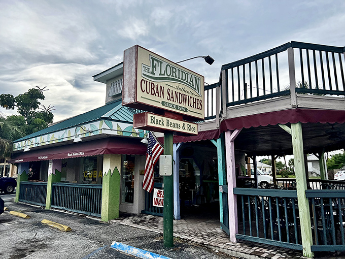 The Florida sunshine seems to shine a little brighter on this mint-green and burgundy sandwich haven, where "CUBANS" isn't just signage&mdash;it's a promise.