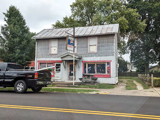 The unassuming exterior of Remo's Italian Hotdogs stands as a testament to the timeless truth: the most memorable meals often hide in the humblest buildings.