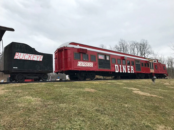 All aboard the flavor express! This vintage train car in Bellville isn't just eye-catching—it's stomach-filling too.