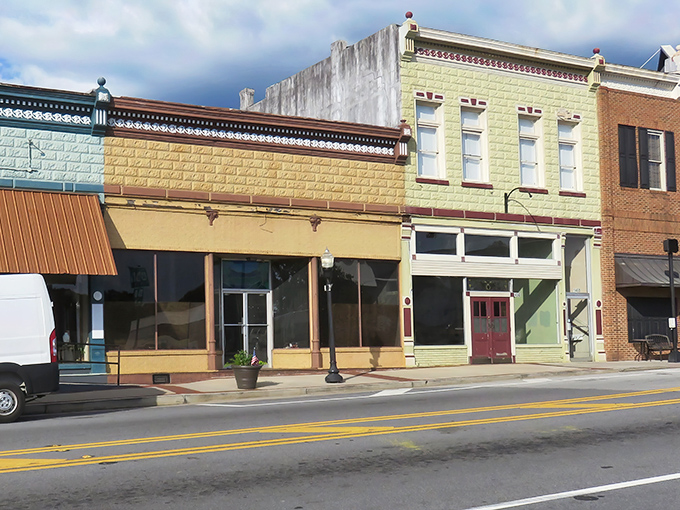 Downtown Clarkesville looks like a movie set where small-town America still thrives, complete with brick buildings and that perfect blue sky backdrop.