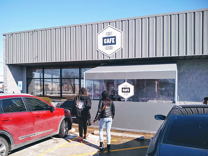 The unassuming exterior of Fort Jesse Cafe proves once again that culinary treasures often hide behind modest facades. Like finding Shakespeare in a paperback.