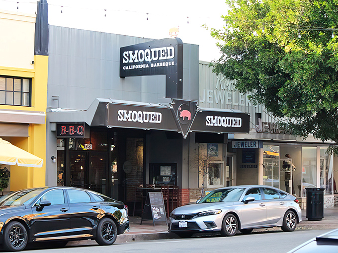 Smoqued's unassuming storefront in Old Towne Orange hides culinary treasures within. Like finding a diamond in your backyard, this place proves appearances can be deliciously deceiving.