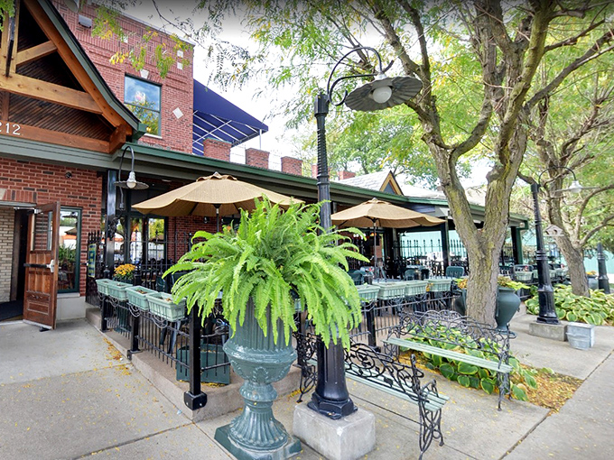 The Aristocrat's brick exterior with its lush hanging ferns creates that "where have you been all my life?" first impression that great neighborhood pubs aspire to.